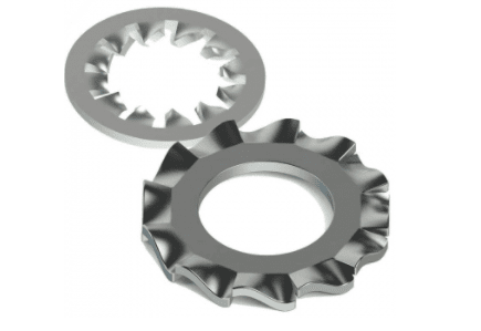 Stainless shakeproof washers
